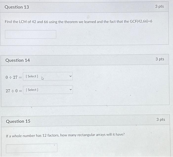 Solved Find the LCM of 42 and 66 using the theorem we | Chegg.com