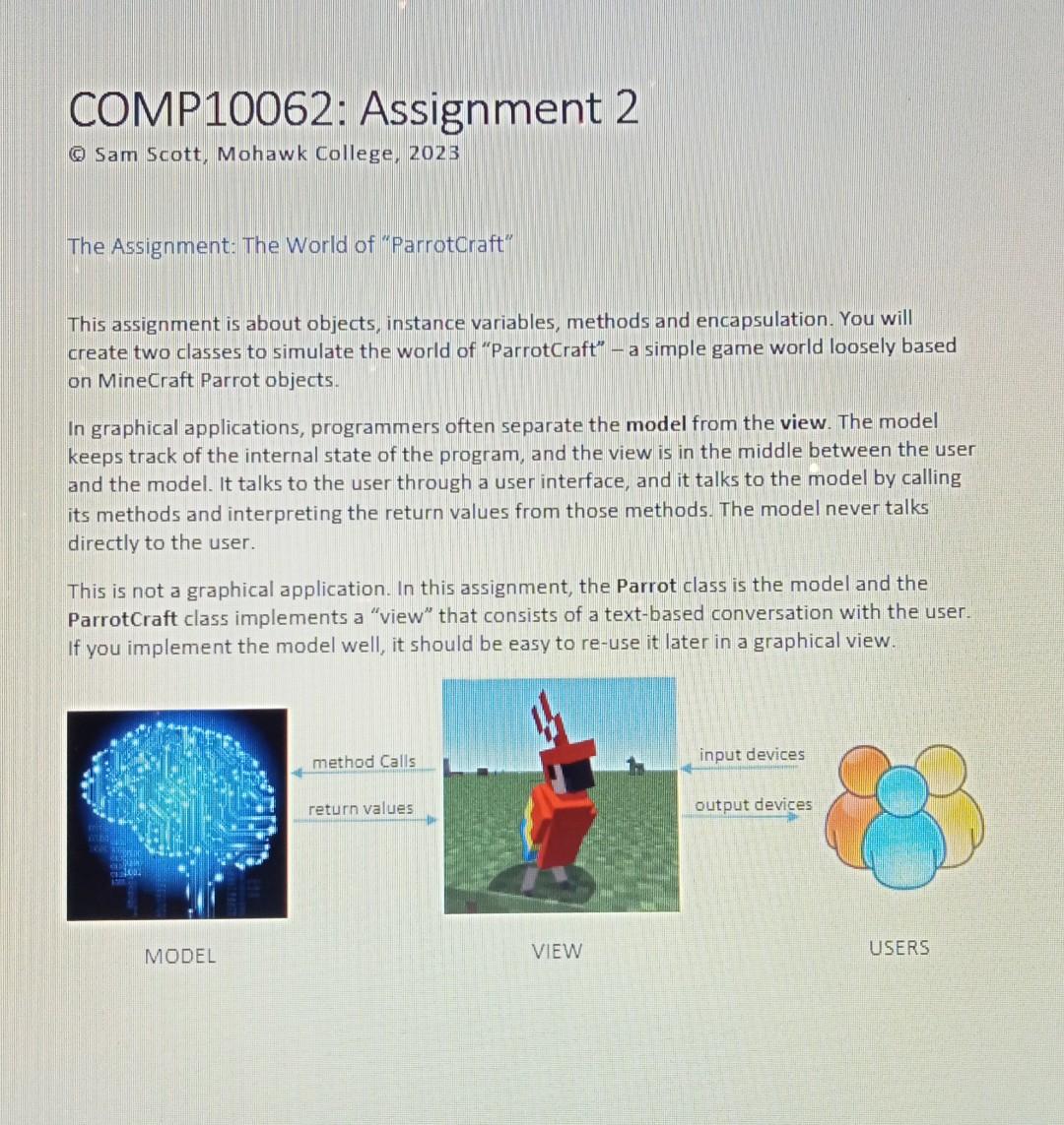 Solved COMP10062: Assignment 2 (C) Sam 5cott, Mohawk | Chegg.com