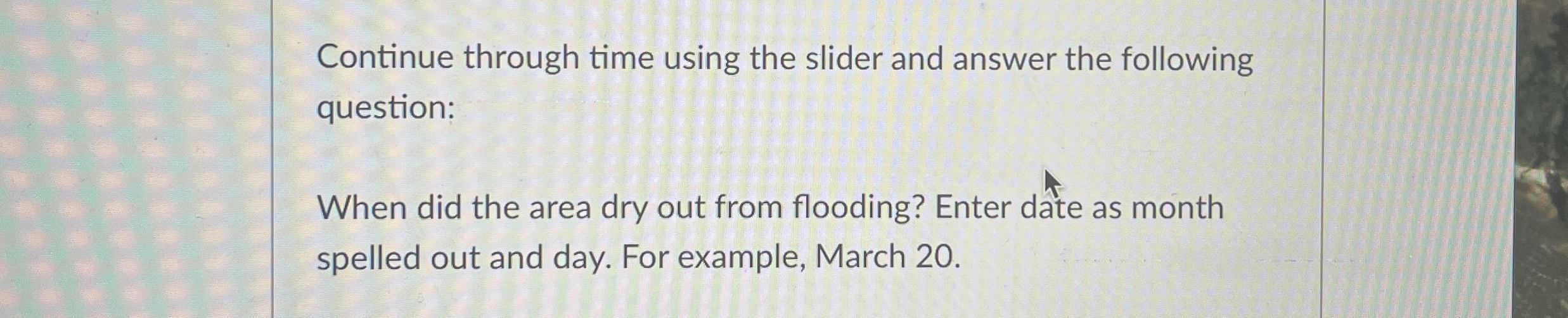Solved Continue through time using the slider and answer the | Chegg.com