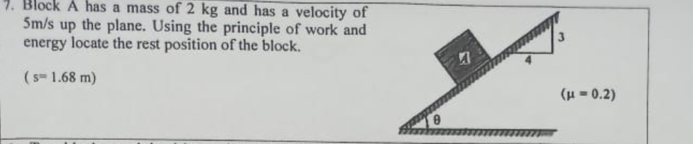 Solved Block A has a mass of 2kg ﻿and has a velocity of 5ms | Chegg.com