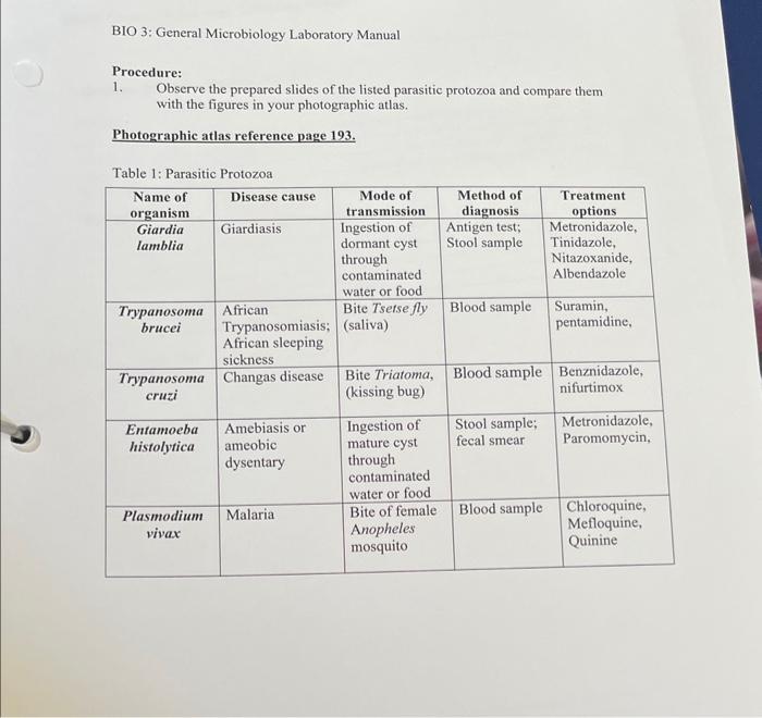 Solved BIO 3: General Microbiology Laboratory Manual | Chegg.com