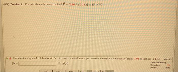 Solved (8\%) Problem 4: Consider the uniform electric field | Chegg.com Solved (8\%) Problem 4: Consider the uniform electric field | Chegg.com