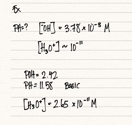Solved EPH=?[OH]=3.78×10-3M[H3O+]∼10-11POH=2.42PH=11.58 | Chegg.com