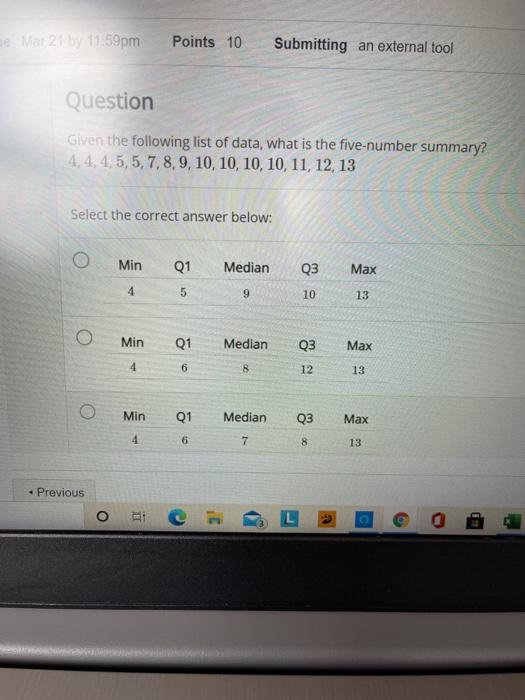 Solved de Mar 2 by 11:59pm Points 10 Submitting an external | Chegg.com