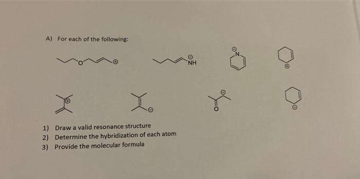 Solved A) For each of the following: 1) Draw a valid | Chegg.com