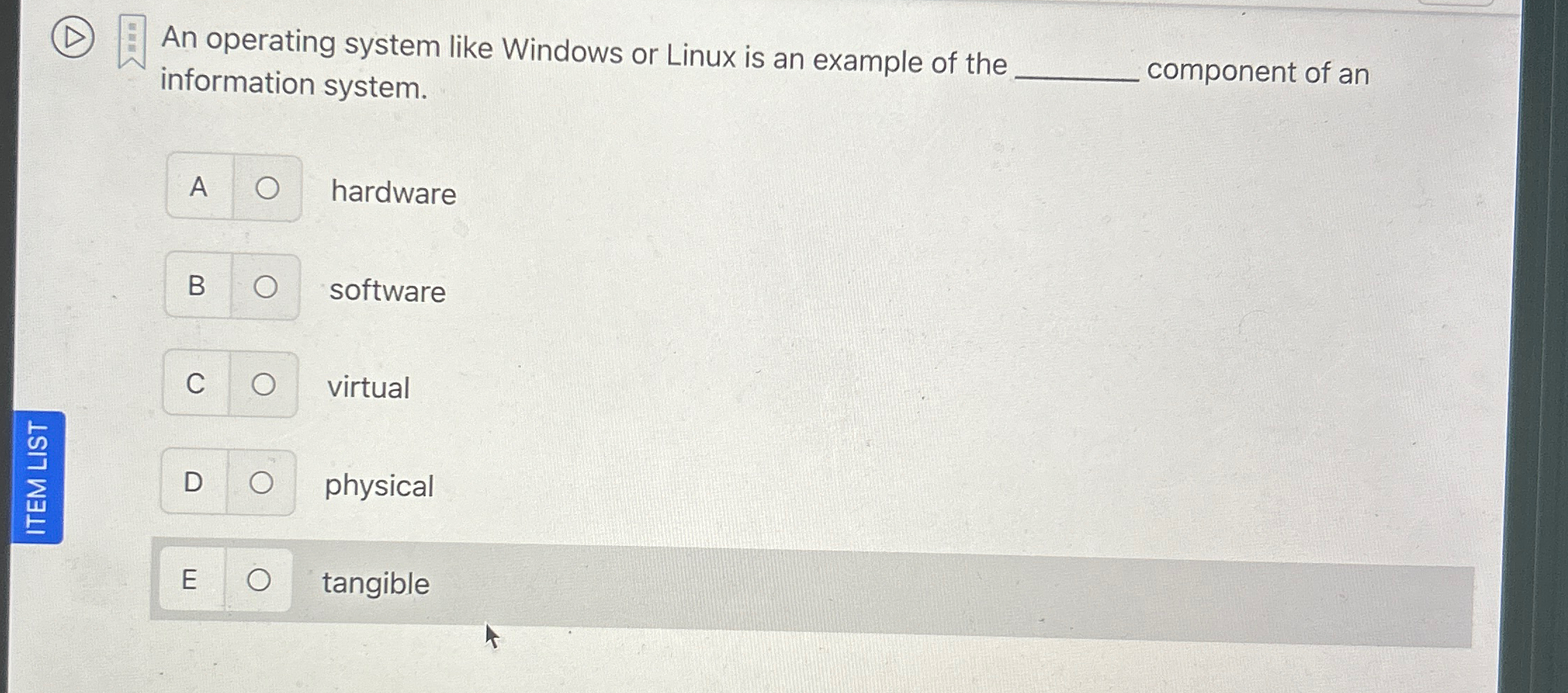 Solved An operating system like Windows or Linux is an | Chegg.com