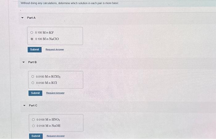 Solved Without doing any calculations, determine which | Chegg.com