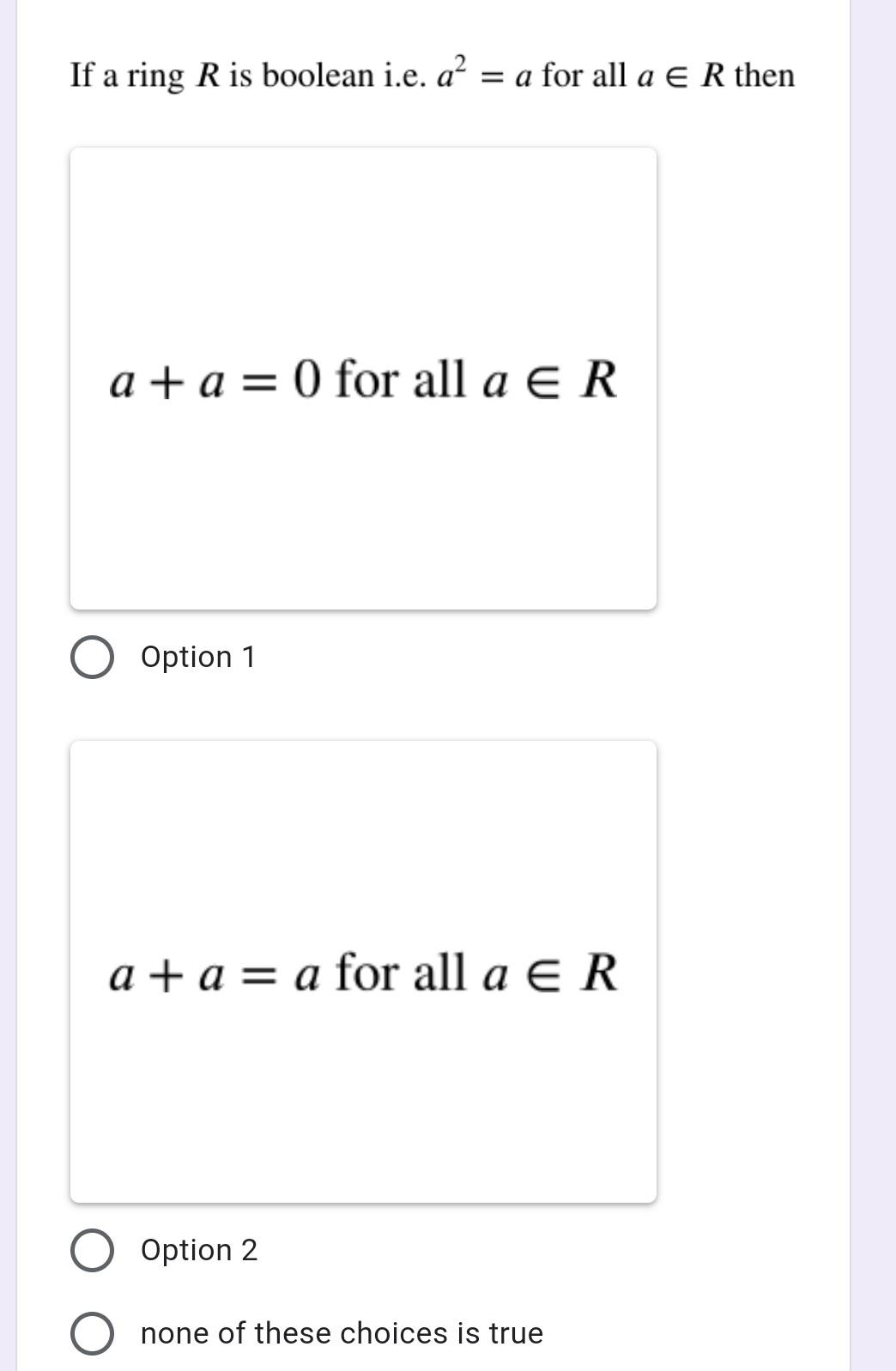 Solved If a ring R is boolean i.e. a² = a for all a € R then | Chegg.com