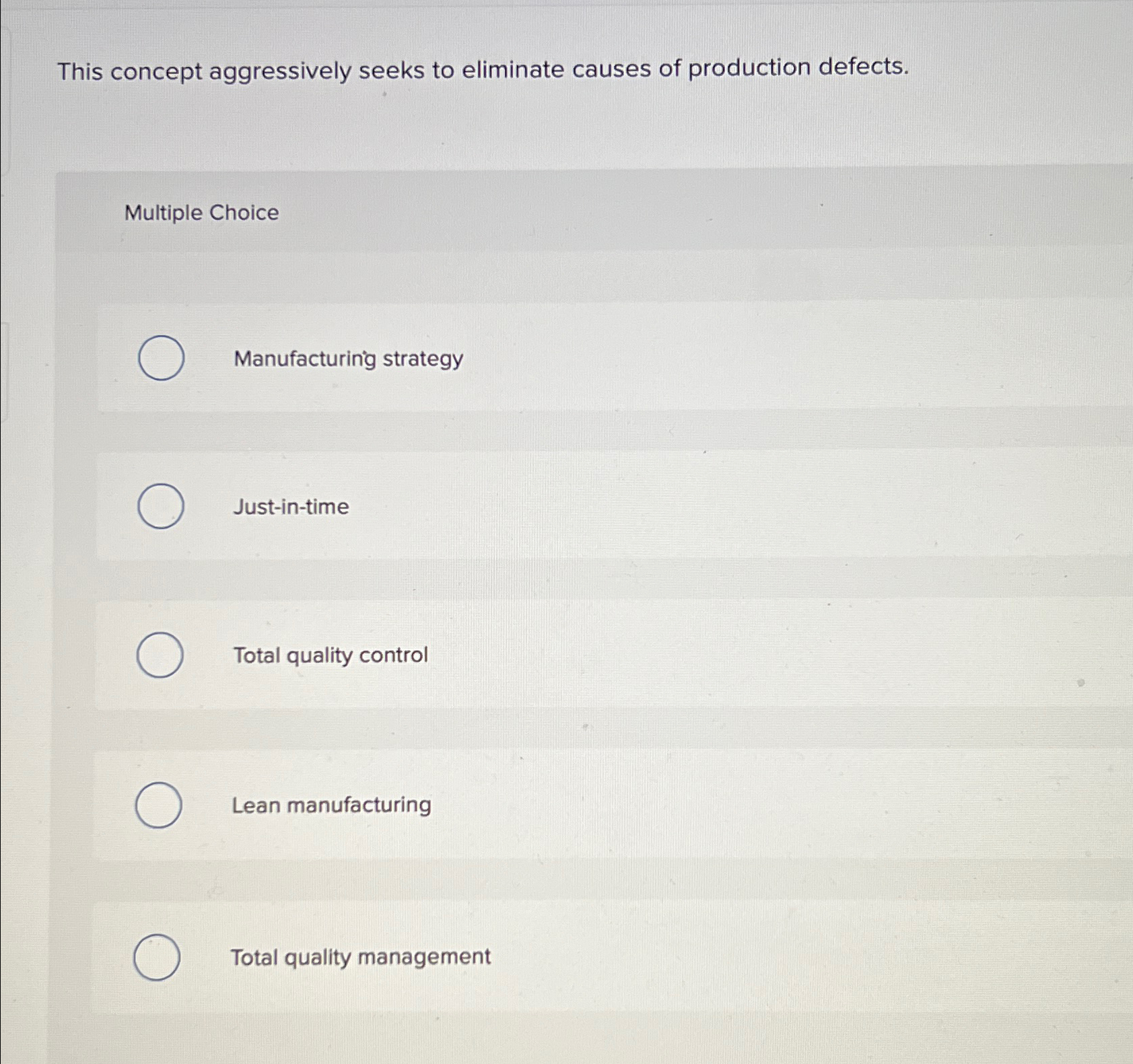 Solved This concept aggressively seeks to eliminate causes | Chegg.com