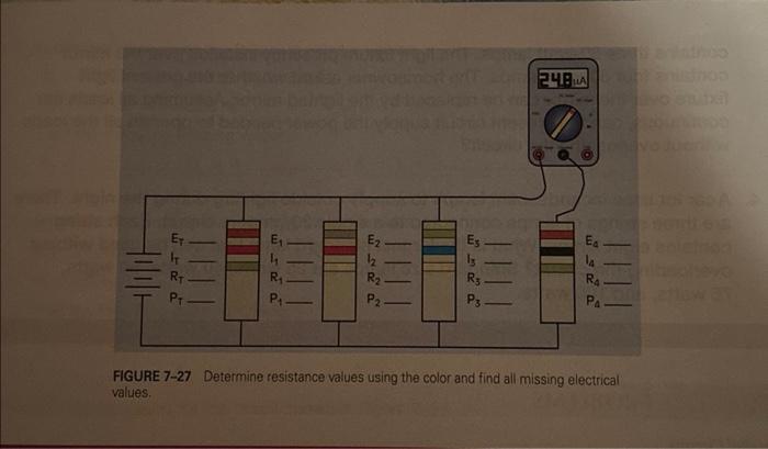 Solved FIGURE 7-27 Determine resistance values using the | Chegg.com