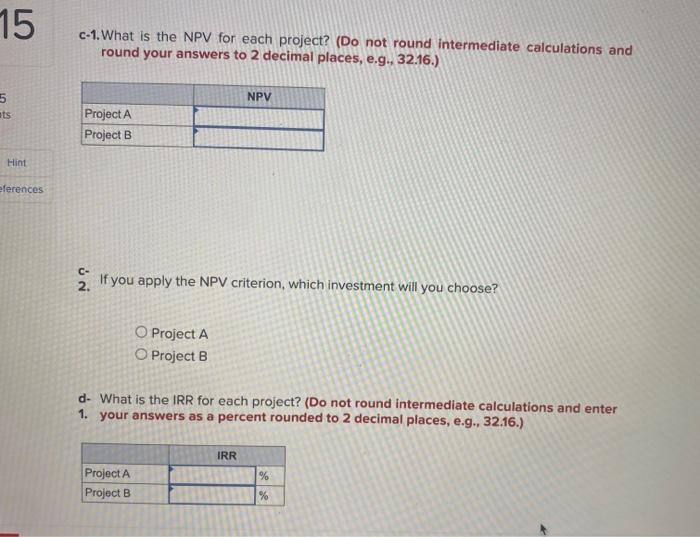 Solved Problem 9-17 Comparing Investment Criteria [LO1, 2, | Chegg.com