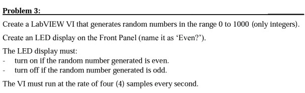 Create a LabVIEW VI that generates random numbers | Chegg.com