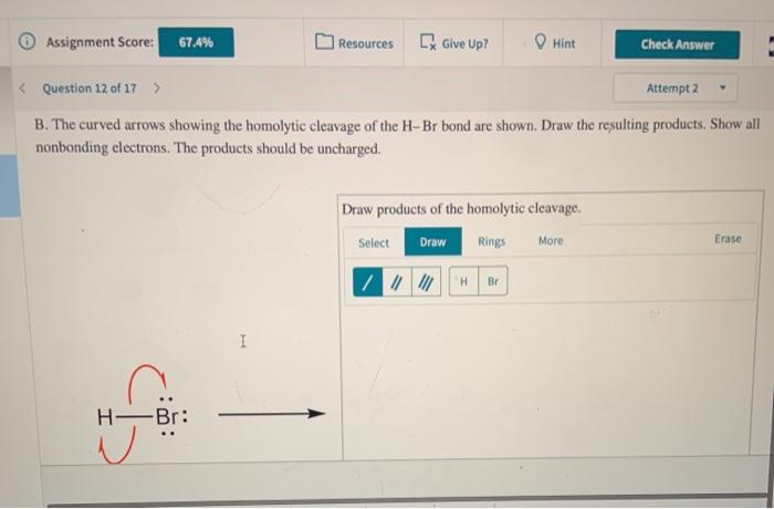 Solved Assignment Score: 67.4% Resources [ Give Up? Hint | Chegg.com