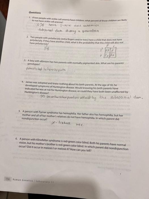 Solved Review Questions 1. Nondisjunction in meiosis I fals | Chegg.com
