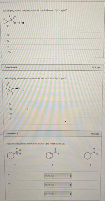 Solved Which pka value best represents the indicated | Chegg.com