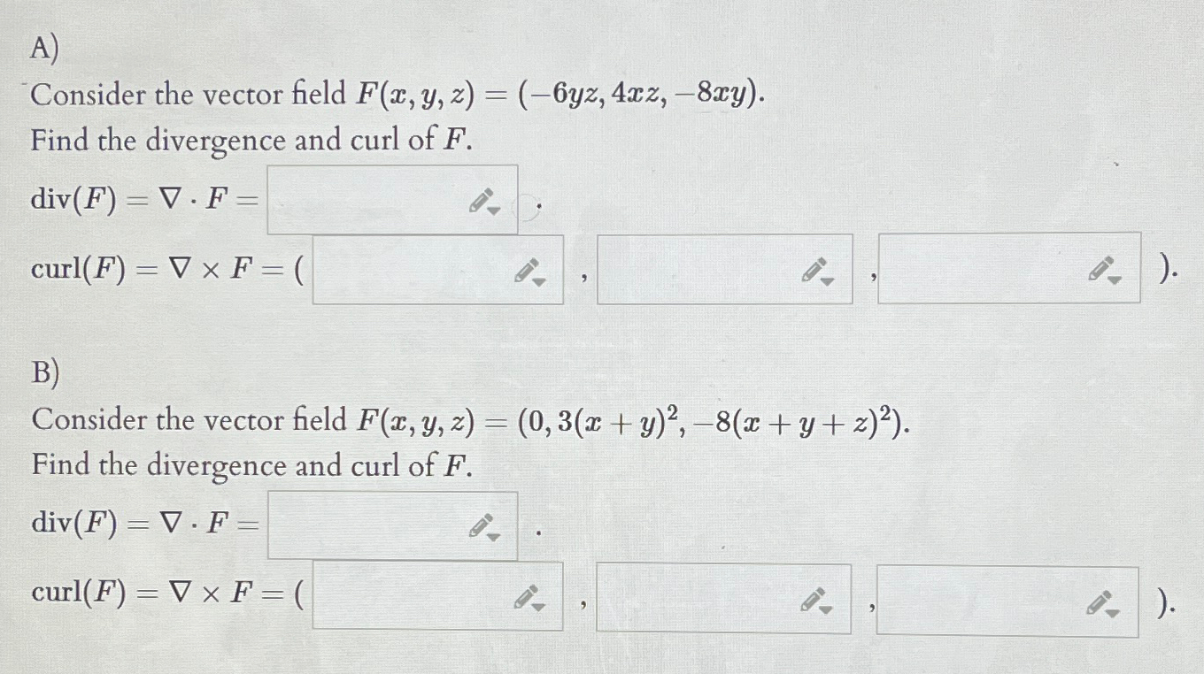 Solved A)Consider the vector field | Chegg.com