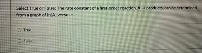 Solved Select True or False: Equilibrium constants are known | Chegg.com