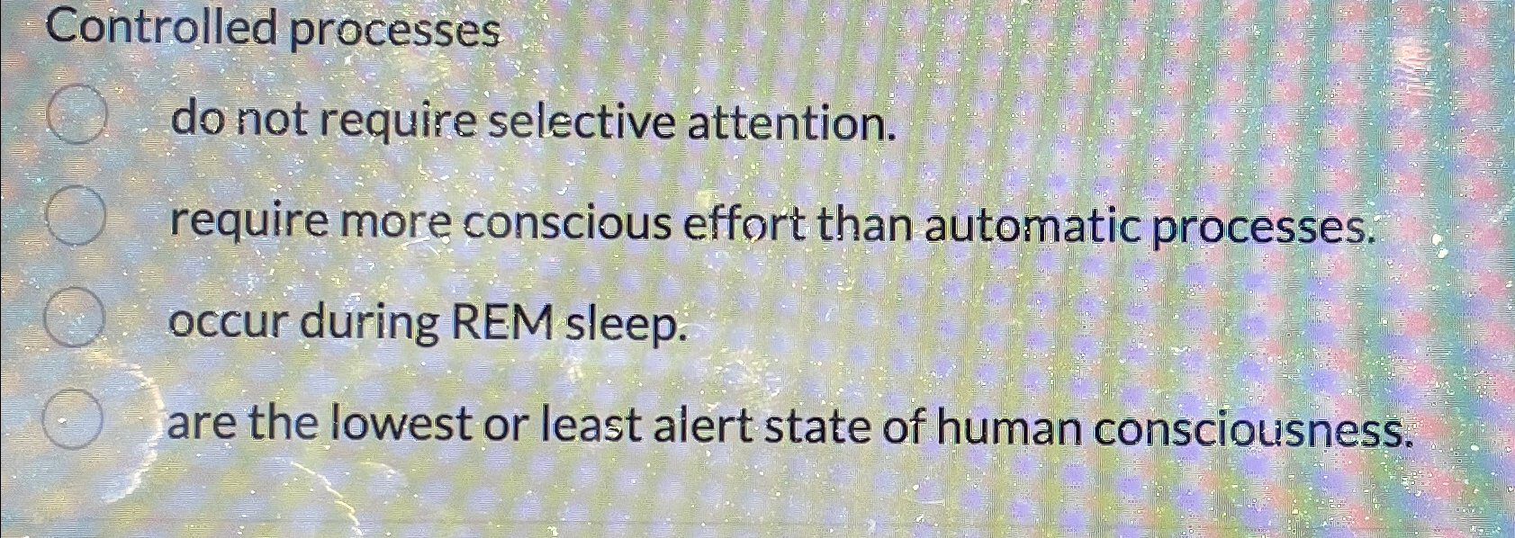 Solved Controlled processesdo not require selective | Chegg.com