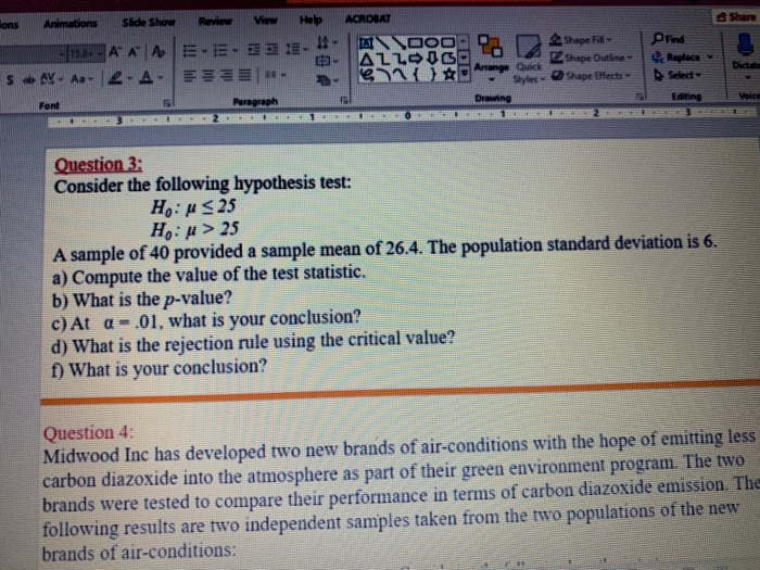 Solved Share ons Animations Slide Show Review View Help | Chegg.com