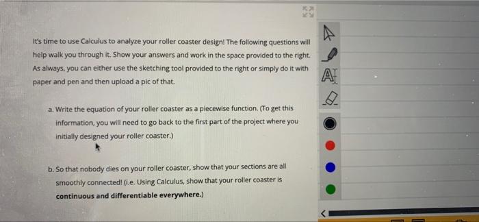 Solved determine that the roller coaster runs smoothly and | Chegg.com