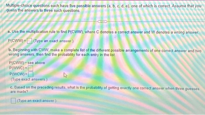 Solved Multiple-choice questions each have five possible | Chegg.com