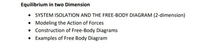 Solved Equilibrium in two Dimension • SYSTEM ISOLATION AND | Chegg.com