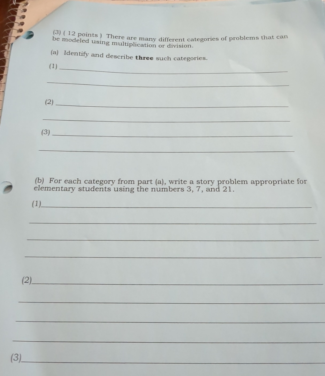 Solved (3) ( 12 ﻿points ) ﻿There are many different | Chegg.com