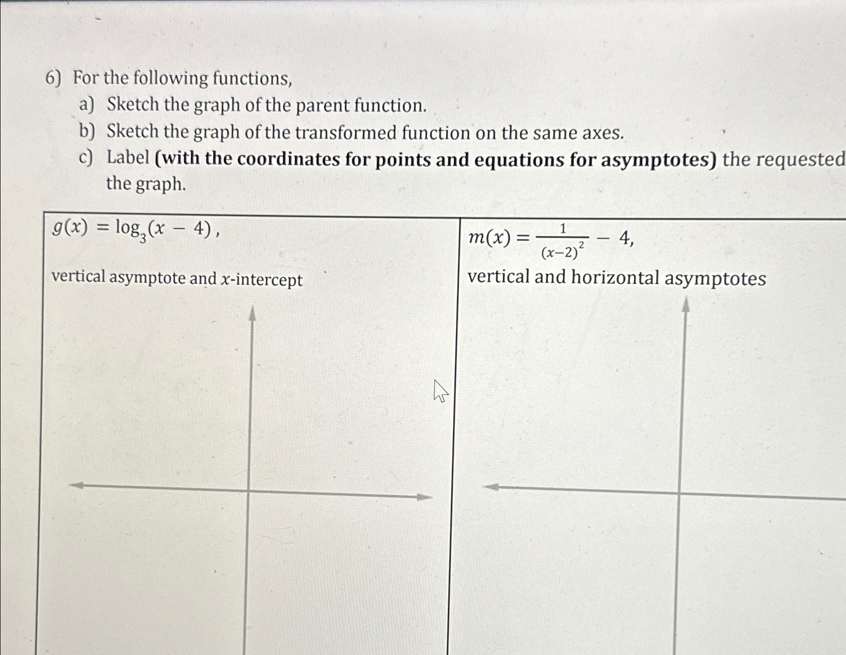 Solved For the following functions,\\na) Sketch the graph of | Chegg.com
