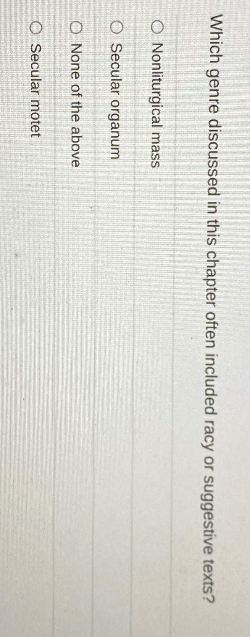 Solved Which genre discussed in this chapter often included | Chegg.com