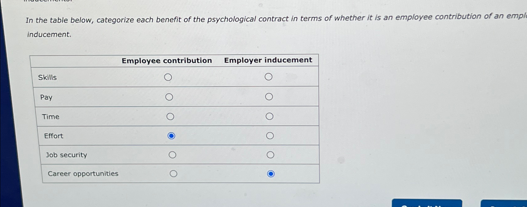 Solved In the table below, categorize each benefit of the | Chegg.com