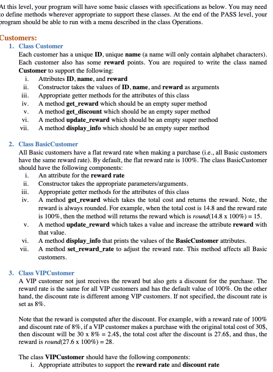 Solved At this level, your program will have some basic | Chegg.com