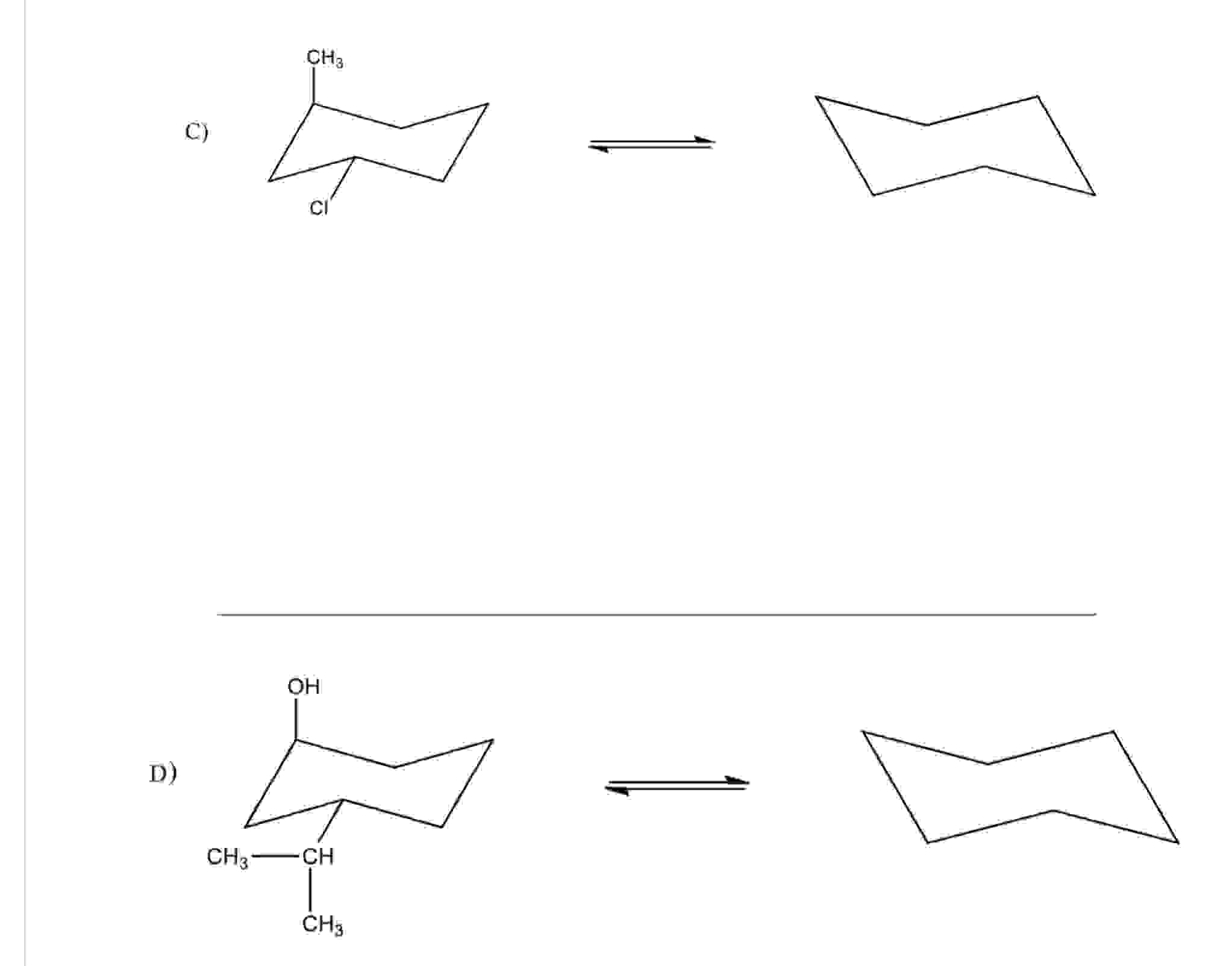Solved For each substituted cyclohexane:i) ﻿Indicate whether | Chegg.com