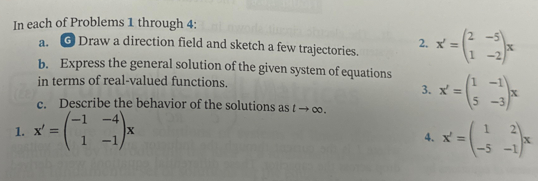 Solved In each of Problems 1 ﻿through 4:a. ﻿G Draw a | Chegg.com
