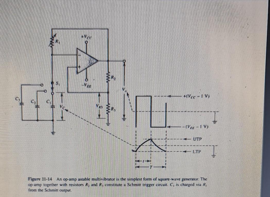 Solved 11-10 The op-amp astable multivibrator in Figure | Chegg.com