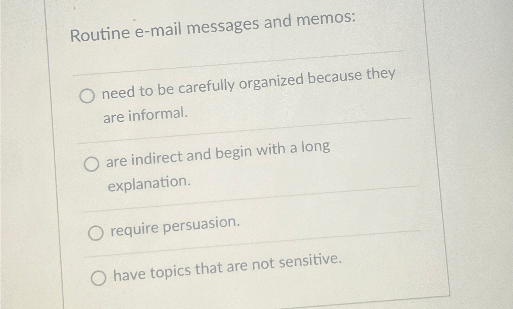 Solved Routine e-mail messages and memos:need to be | Chegg.com