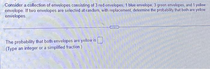 Solved Consider a collection of envelopes consisting of 3 | Chegg.com