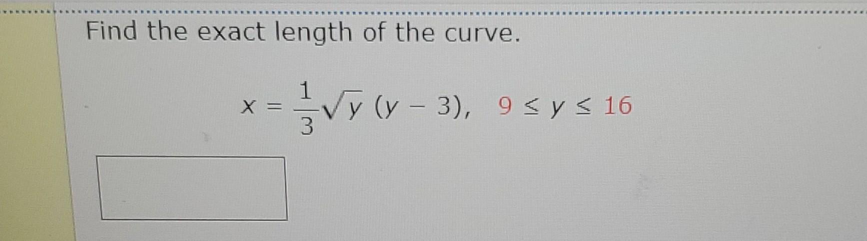 Solved Find the exact length of the curve. | Chegg.com