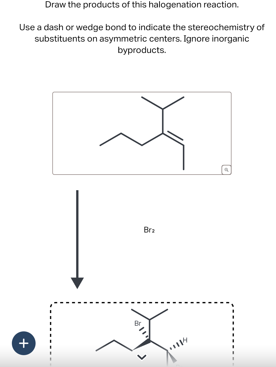 Solved Draw the products of ﻿this halogenation reaction.Use | Chegg.com