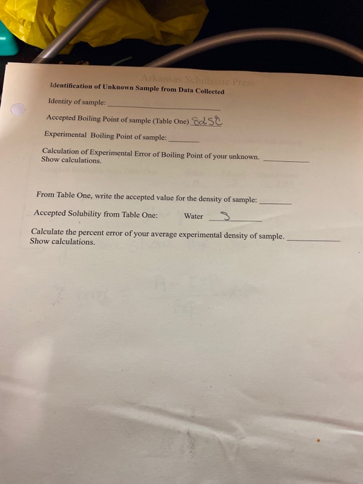 Solved Lab 4 Data Sheet: Identity of a Liquid Name Die | Chegg.com