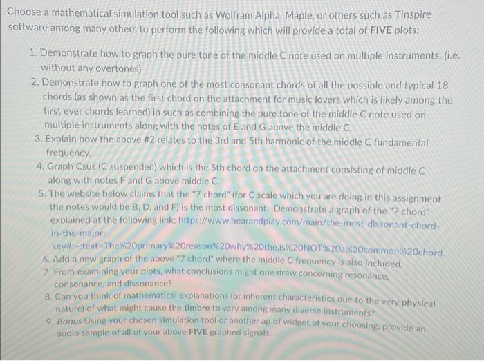 hoose a mathematical simulation tool such as Wolfram | Chegg.com