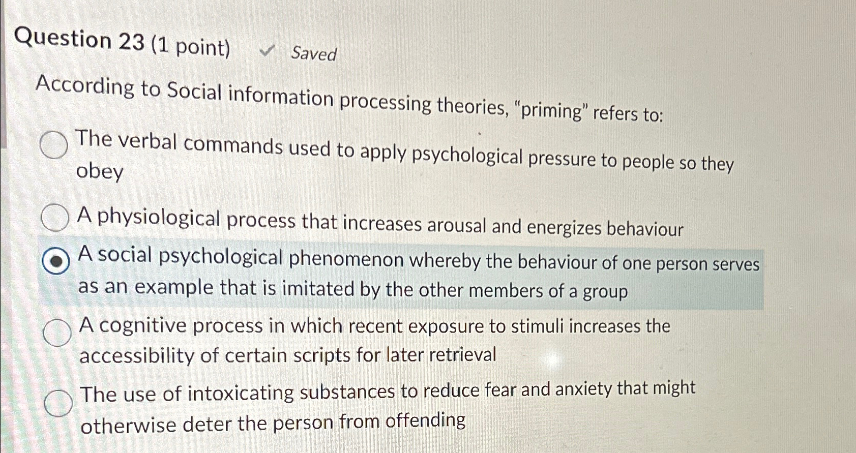 Solved Question 23 (1 ﻿point) ﻿SavedAccording to Social | Chegg.com