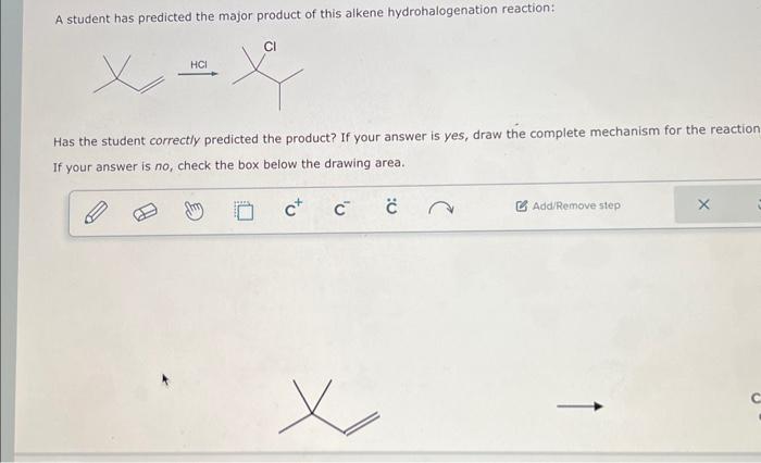 Solved A student has predicted the major product of this | Chegg.com