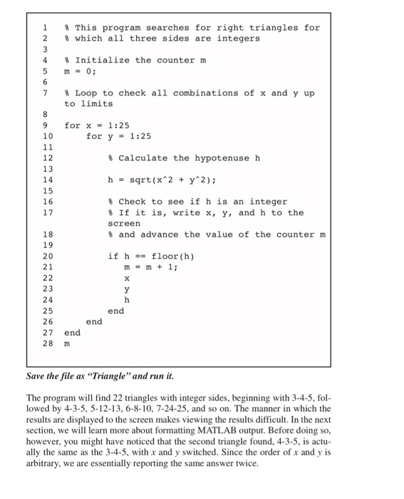 Solved 4.11 Refer to the Triangle program written in Section | Chegg.com