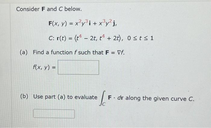 Consider F and C below. | Chegg.com