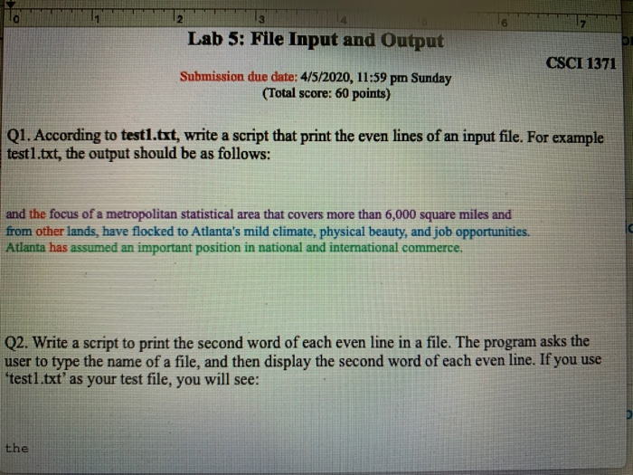 Solved Lab 3 File Input And Output Bi Csci 1371 Submission 8712