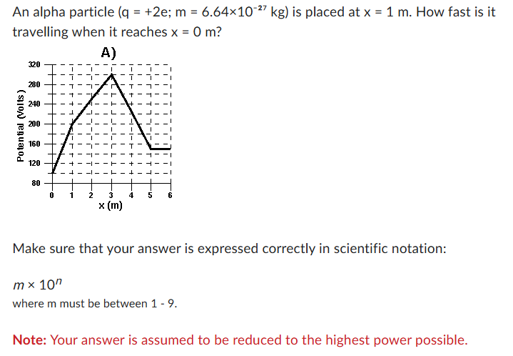 Solved An ﻿alpha particle (q=+2e;m=6.64×10-27(kg)) is | Chegg.com