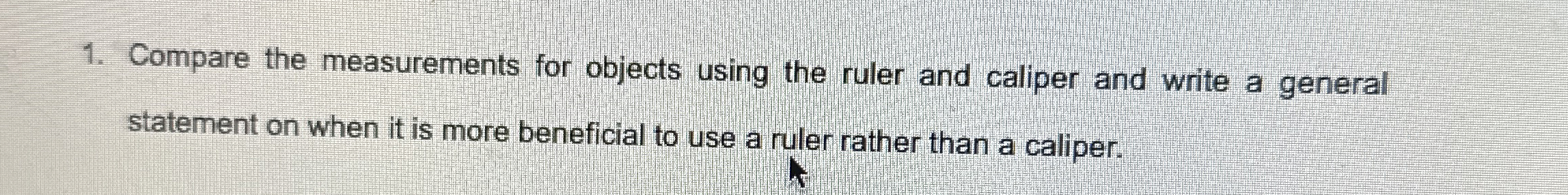 Solved Compare the measurements for objects using the ruler | Chegg.com