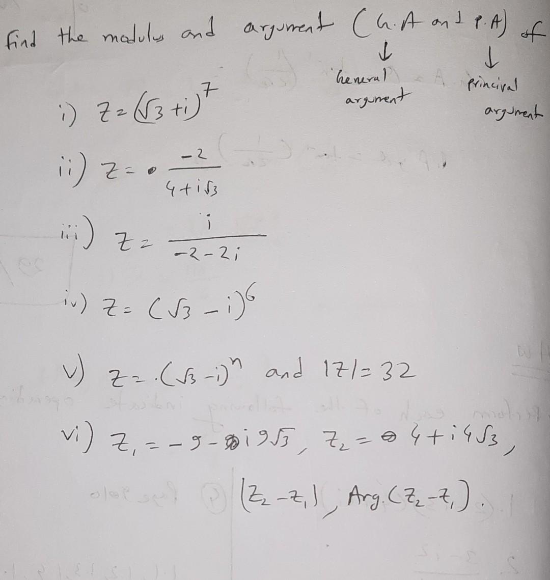 Solved find the modules and argument (hoist and P.A) of I | Chegg.com