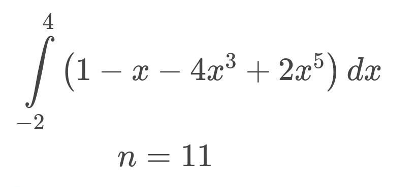 Solved *n=11* solve numerically using Rectangle Rule and | Chegg.com