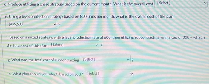 3. Produce utilizing a chase demand by varying the | Chegg.com